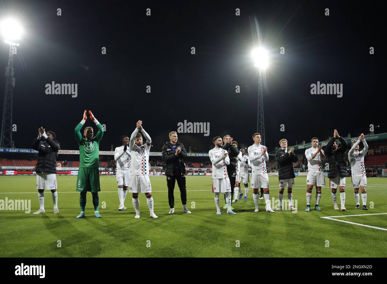 ROTTERDAM - NEC celebrates victory during the Dutch premier league game ...
