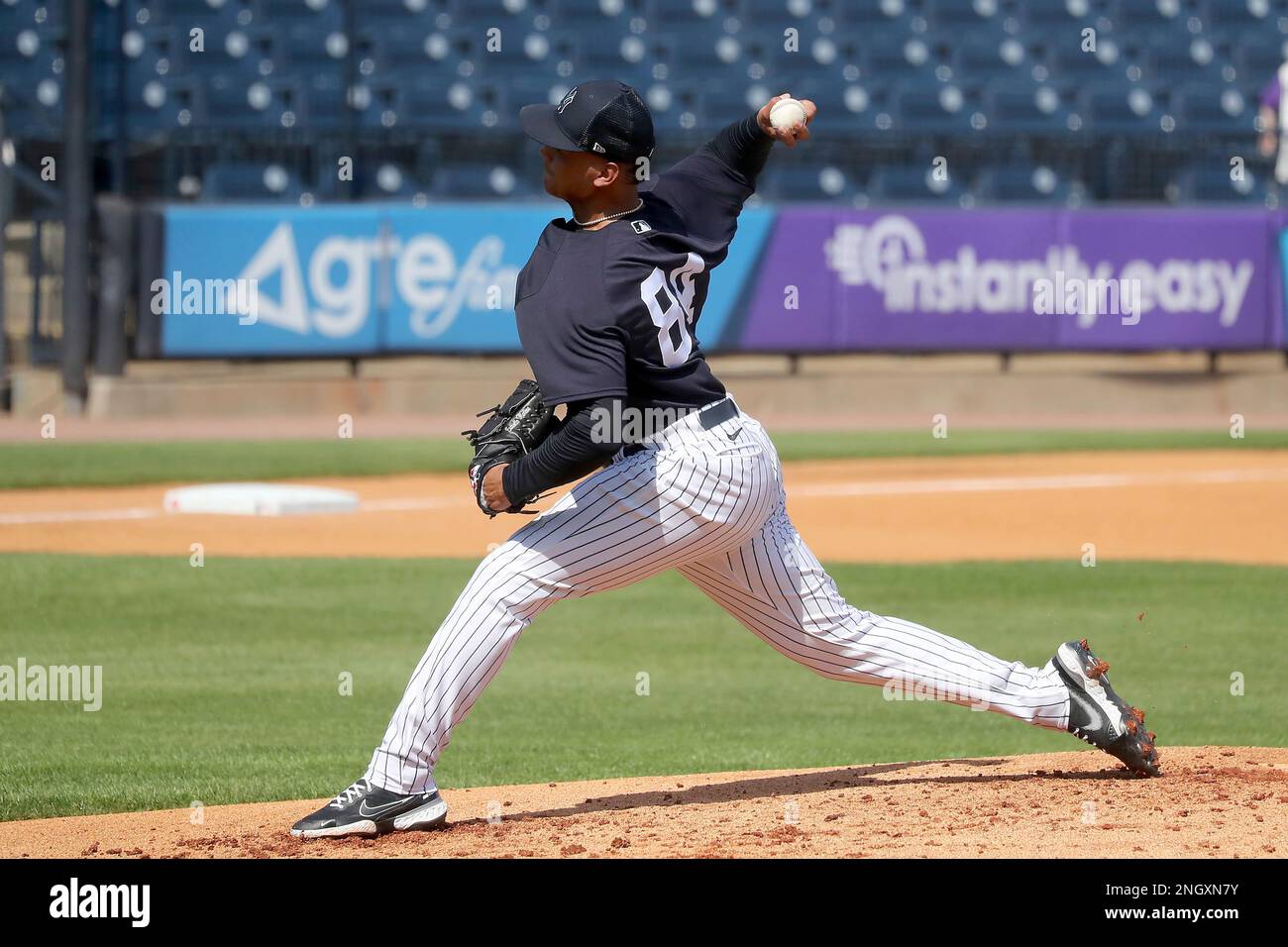 TAMPA, FL - FEBRUARY 19: New York Yankees pitcher Albert Abreu (84 ...