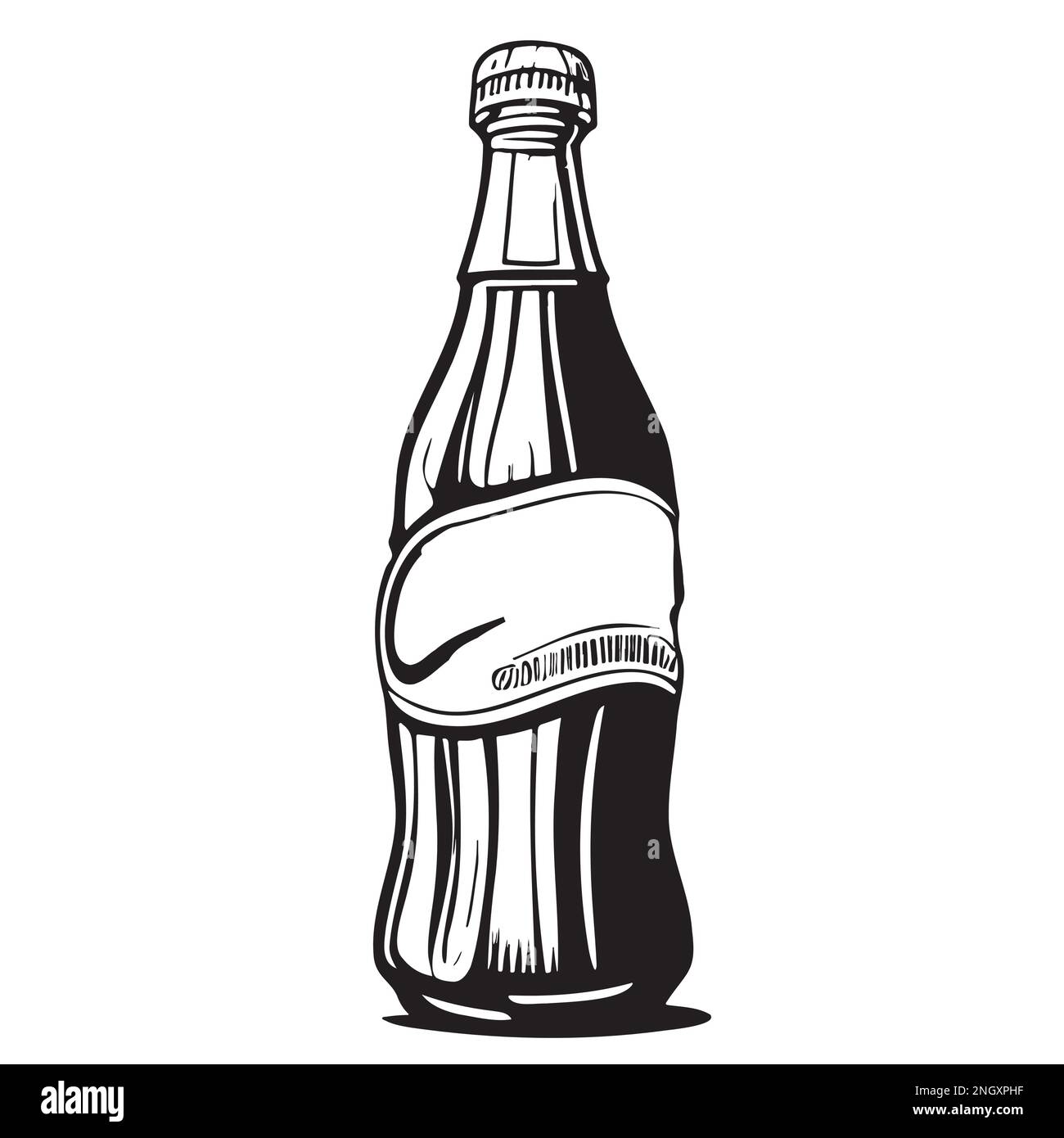 Soda bottle hand drawn sketch vector illustration Stock Vector Image ...