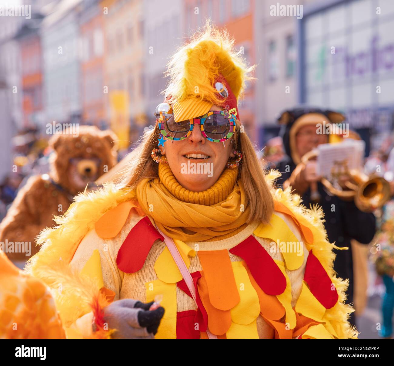 Villach, Austria - February 19, 2023: Carnival in Villach, Fasching ...
