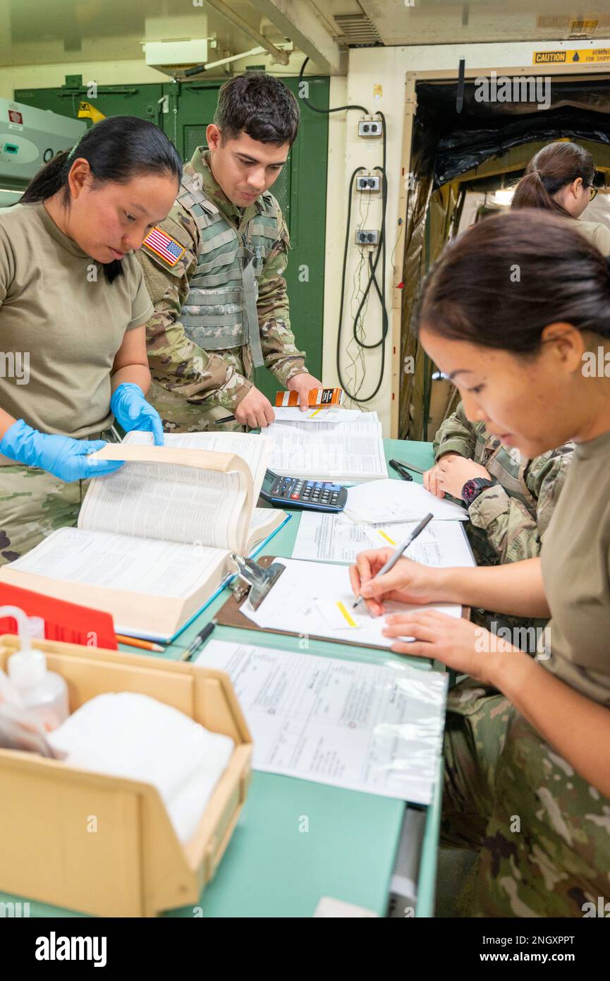 U.S Army and Air Force students prepare inpatient medication orders ...