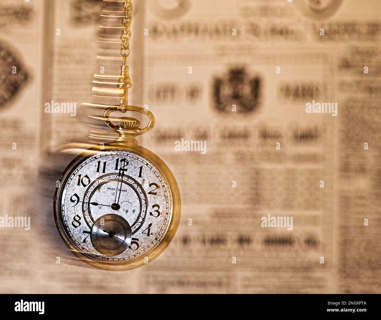 Time passing depicted by a moving pocket watch Stock Photo - Alamy