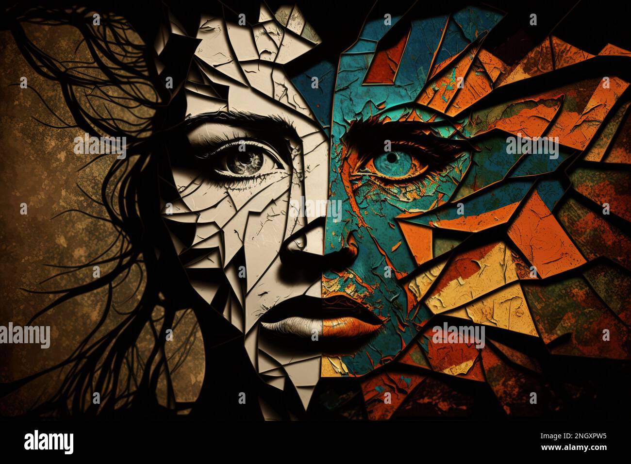 Split personality abstract concept hi-res stock photography and images ...