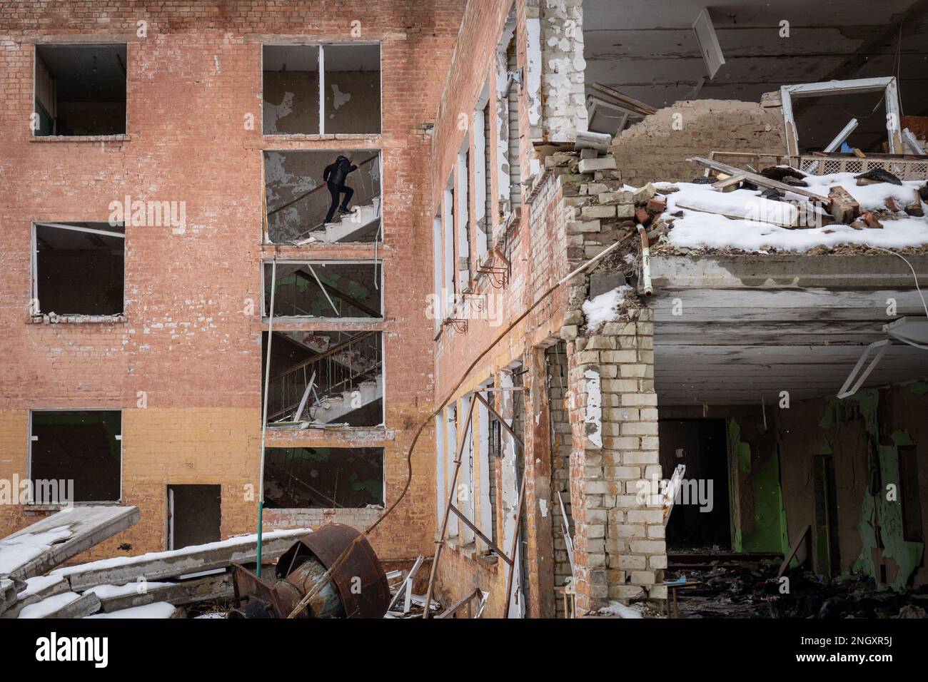 Ukraine school destroyed 2023 hi-res stock photography and images - Alamy