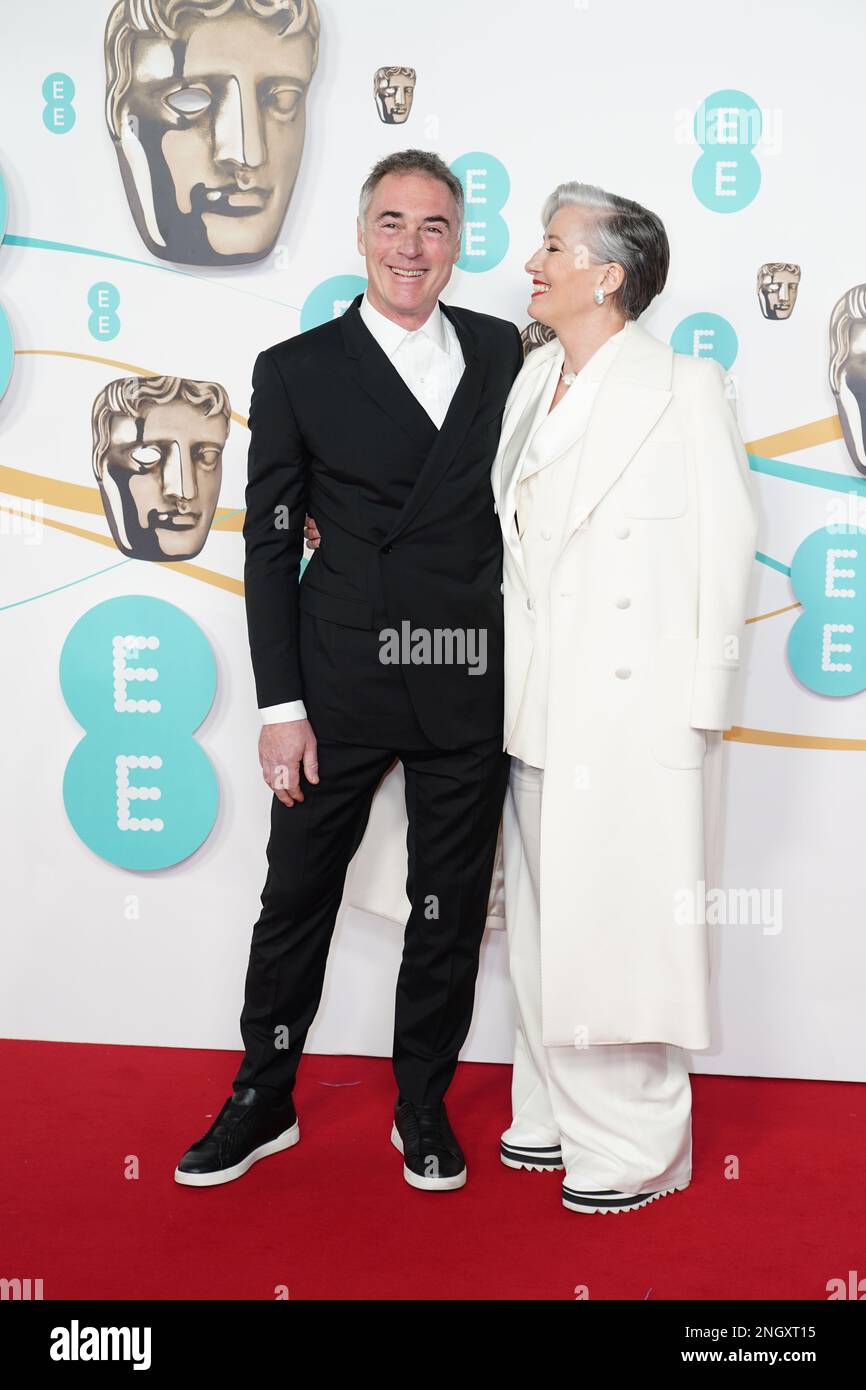 Emma Thompson (right) and Greg Wise attending the 76th British Academy ...
