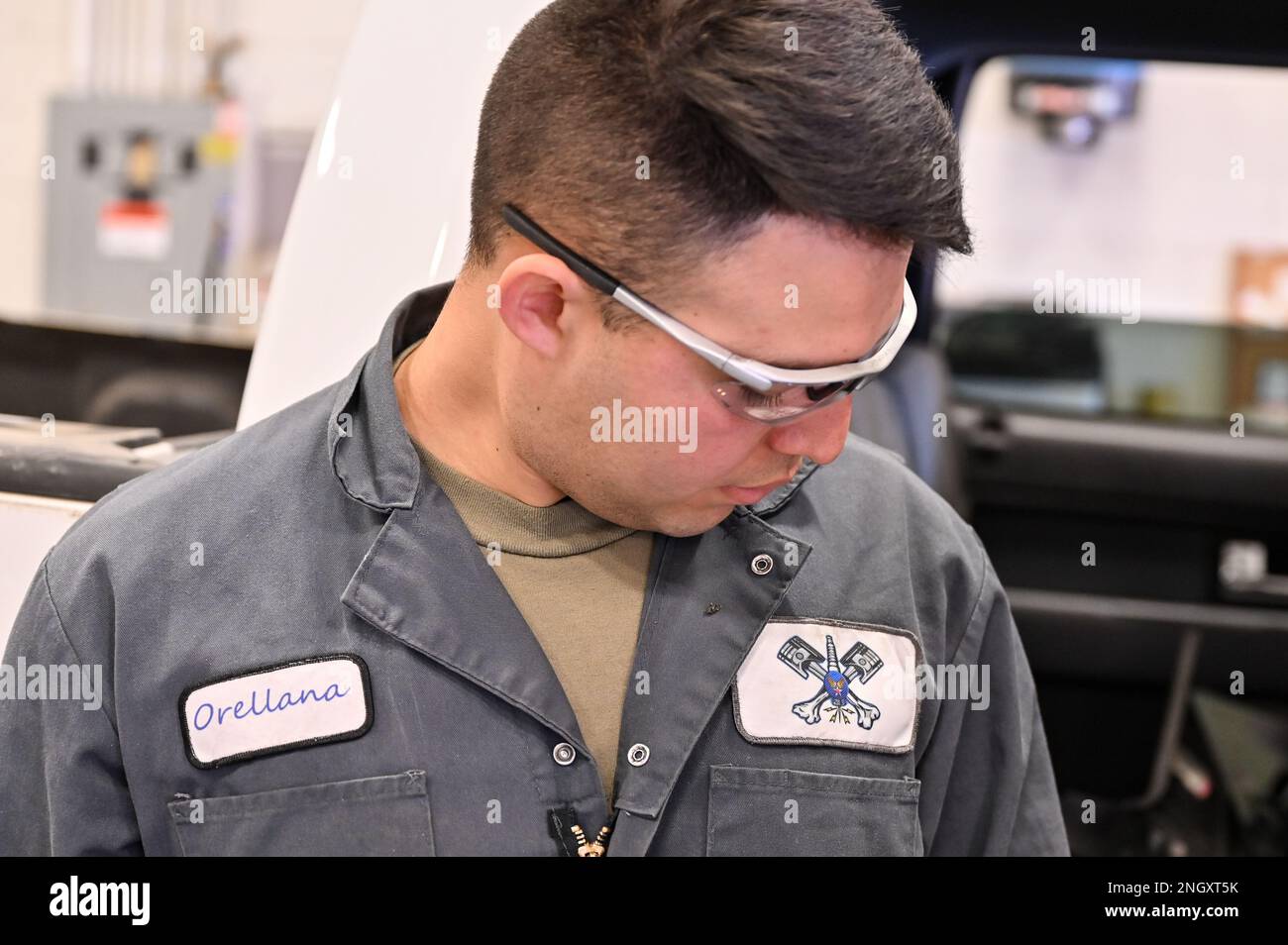 Airman 1st Class Marcos Orellana, 90th Logistics Readiness Squadron vehicle maintenance ...