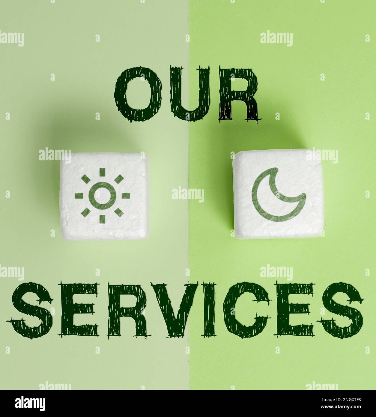 Hand writing sign Our Services. Business idea The occupation or ...