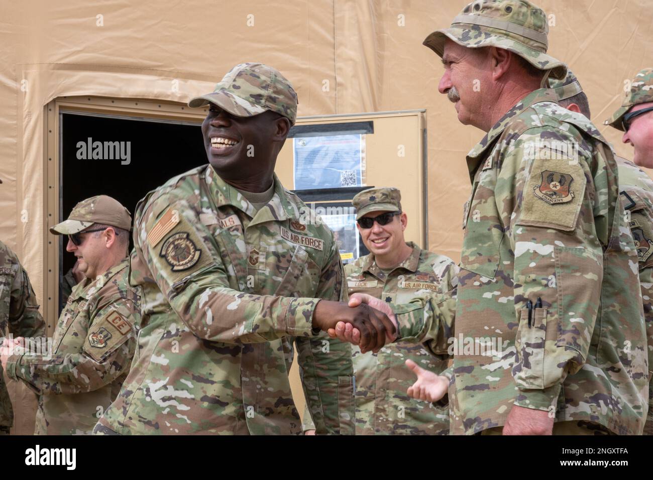 U.S. Air Force Senior Master Sgt. Justin Seals, the 378th Expeditionary ...