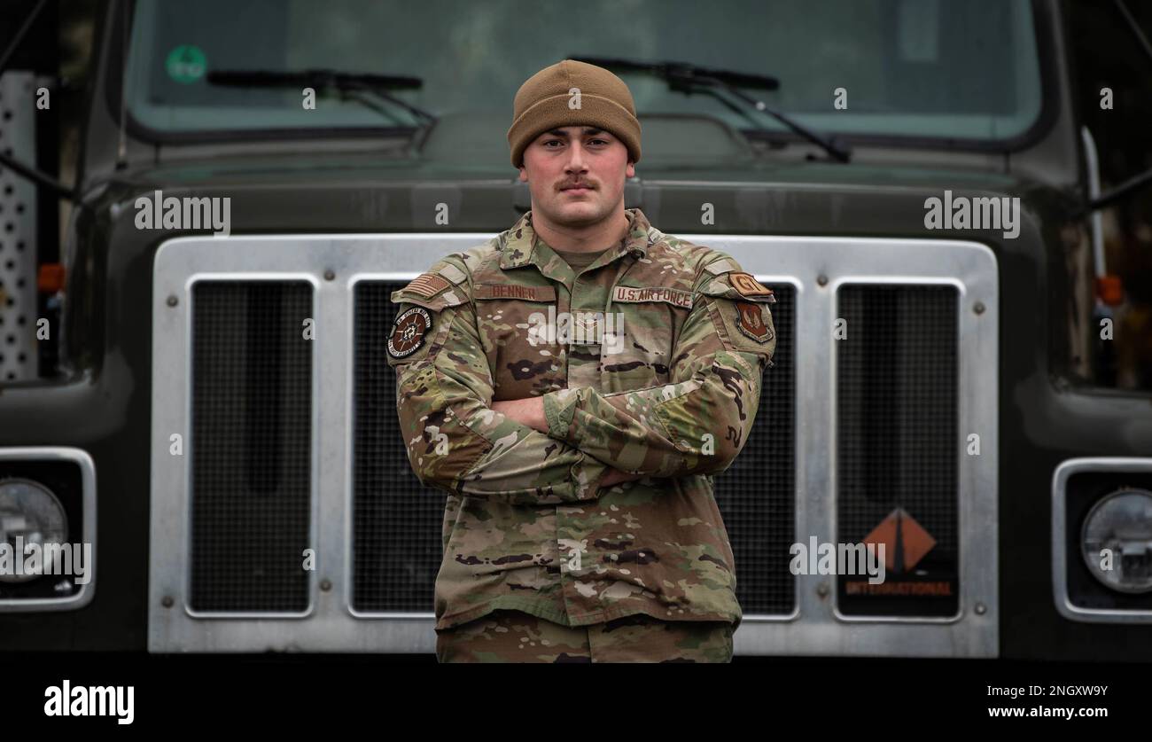 U.S. Air Force Airman 1st Class Tyler Benner, 86th Vehicle Readiness ...