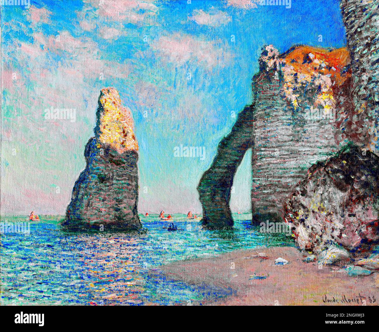 Etretat cliffs from boat hi-res stock photography and images - Alamy