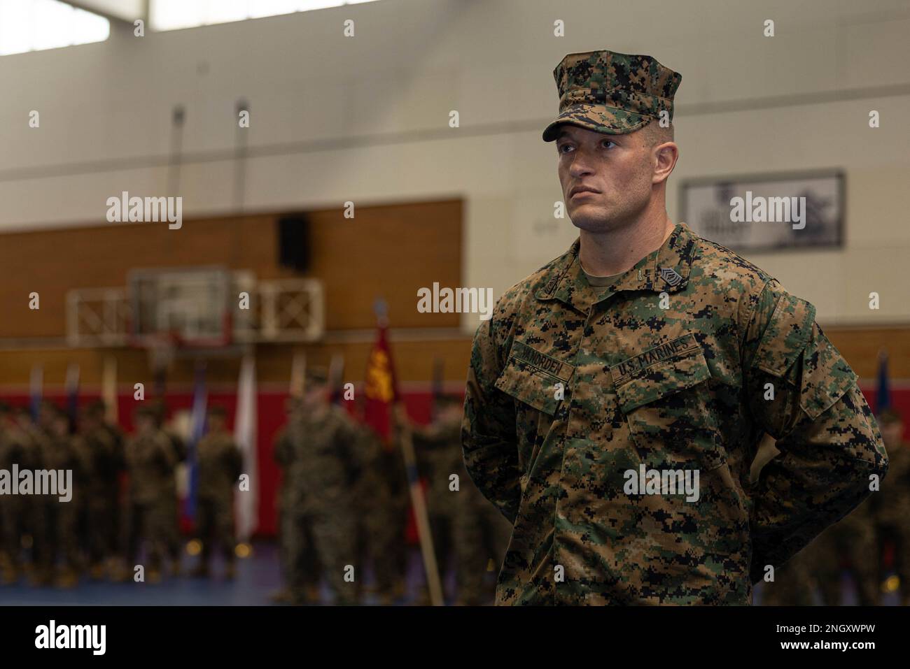 U.S. Marine Corps Master Sgt. Thomas Vanorden, S-4 logistics chief with ...