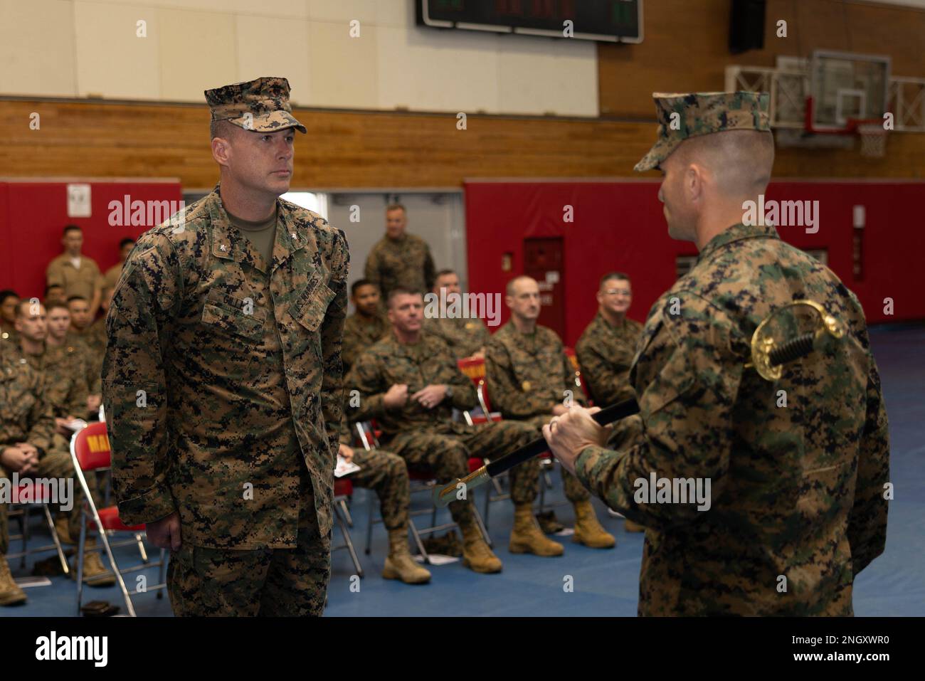 U.S. Marine Corps Sgt. Maj. David Potter, sergeant major of 9th ...