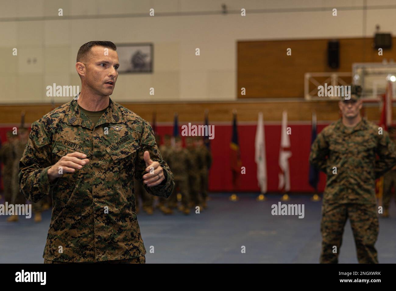 U.S. Marine Corps Sgt. Maj. David Potter, sergeant major of 9th ...