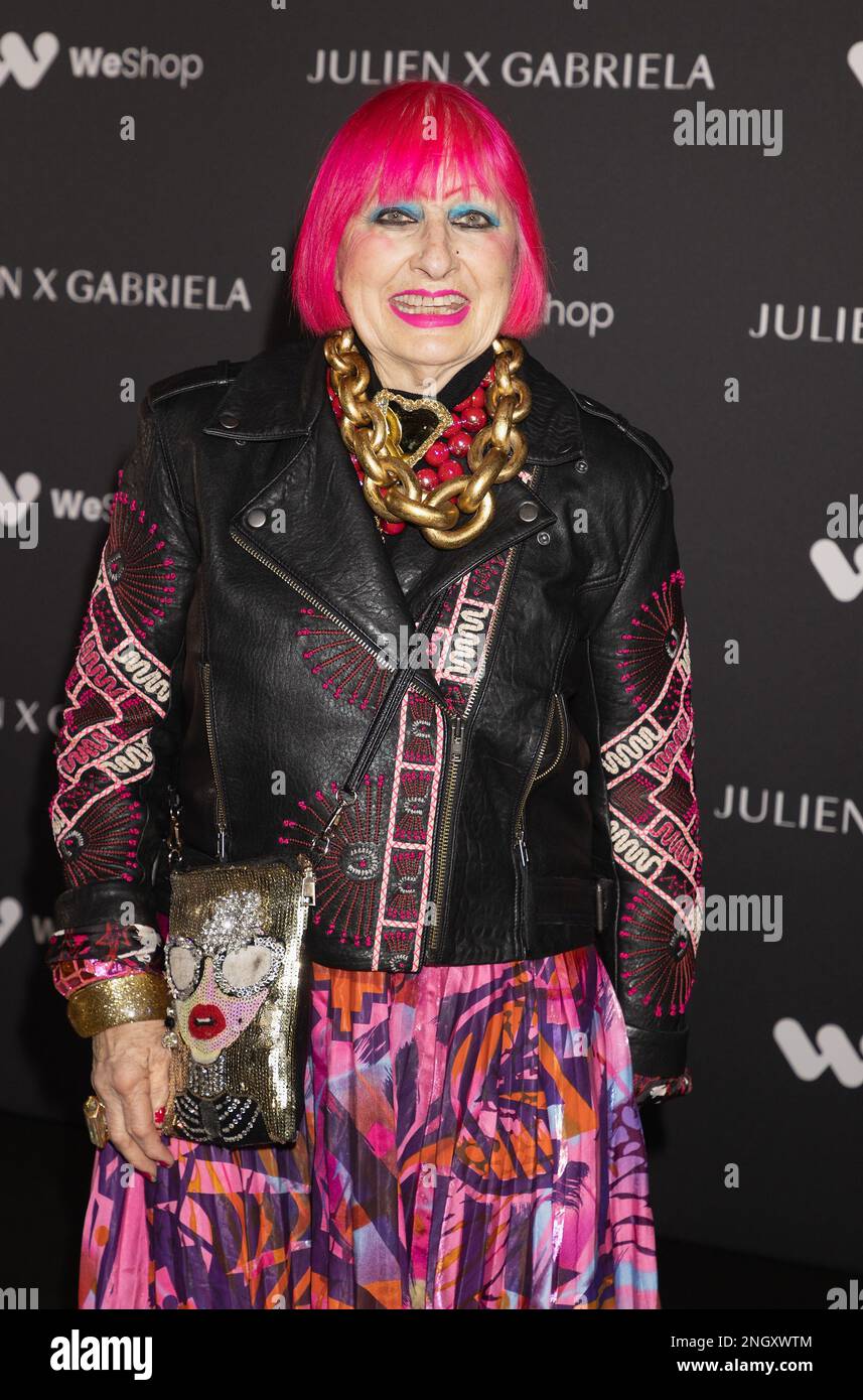 Dame Zandra Rhodes attending the Julien MacDonald show at the ...
