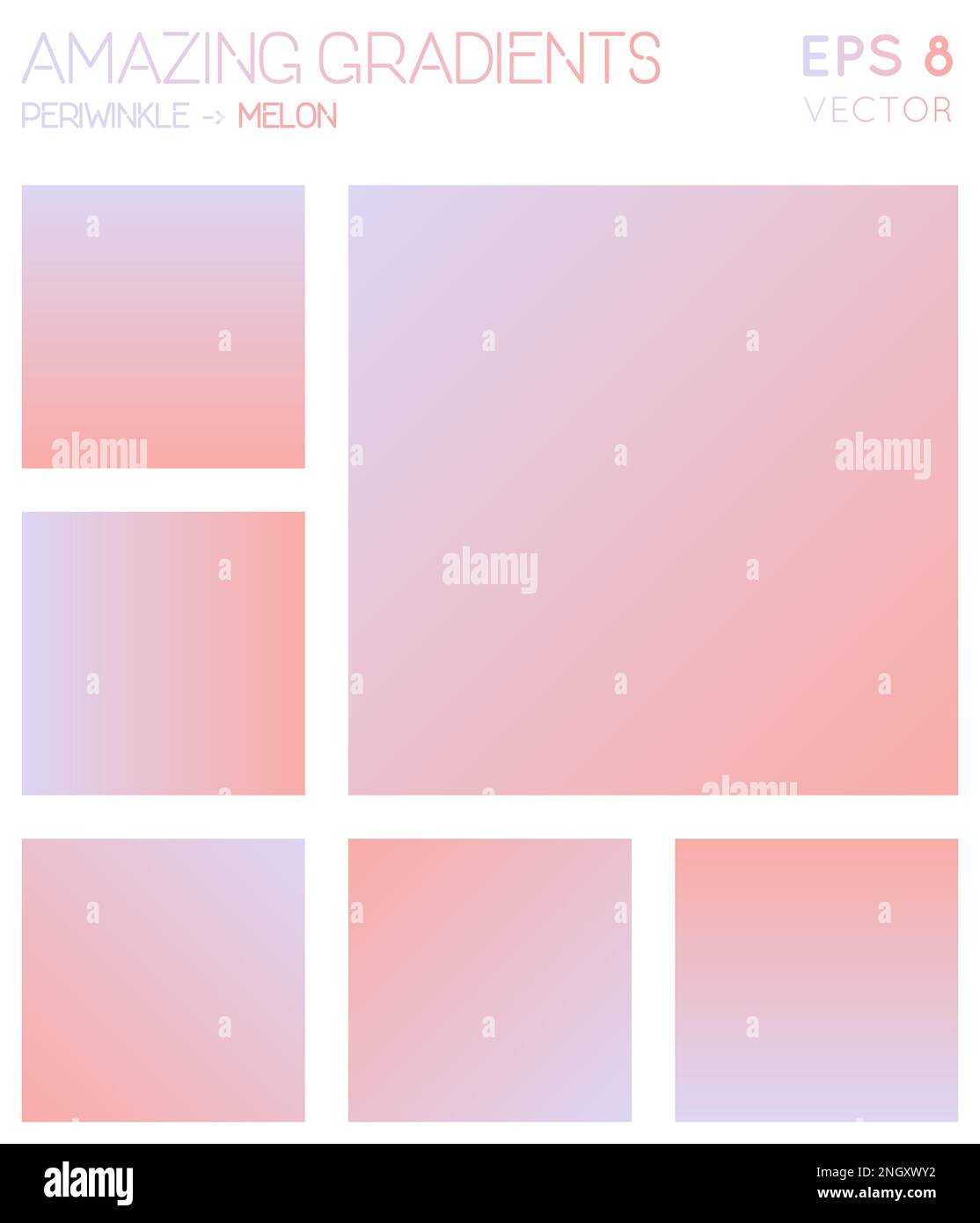 Colorful gradients in periwinkle and melon color tones. Actual gradient ...