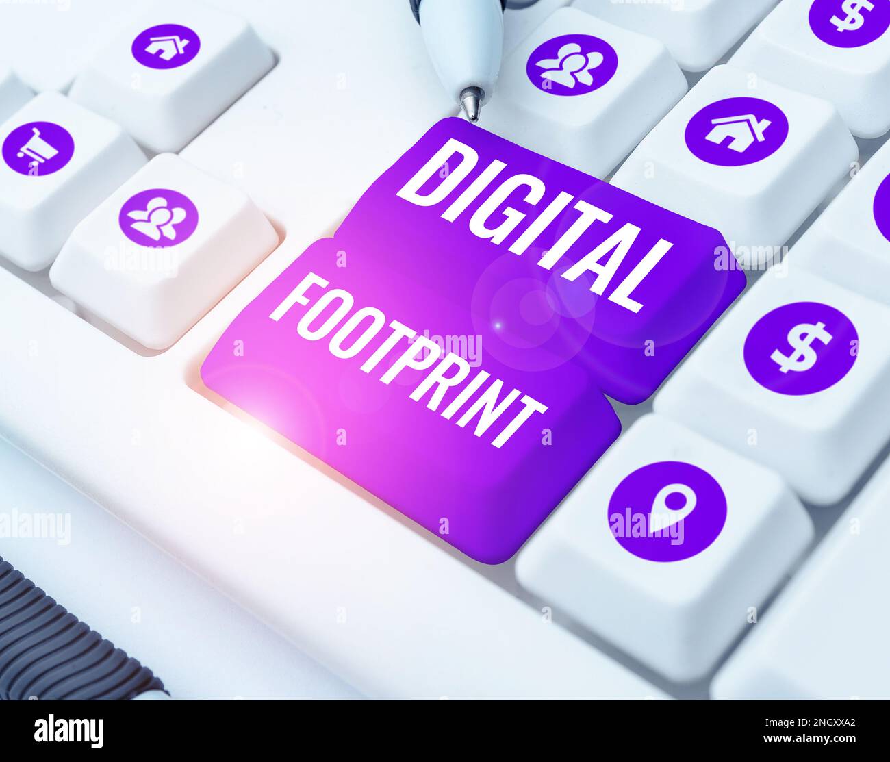 Text showing inspiration Digital Footprint. Word for uses digital ...