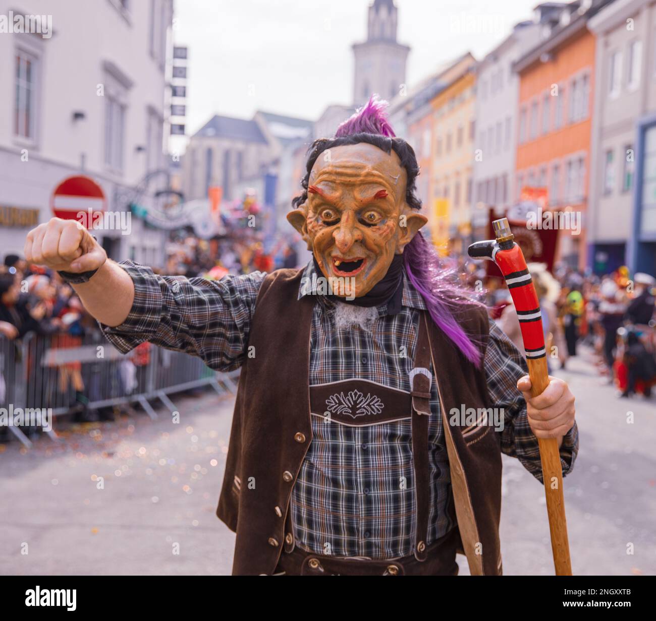 Villach, Austria - February 19, 2023: Carnival in Villach, Fasching ...