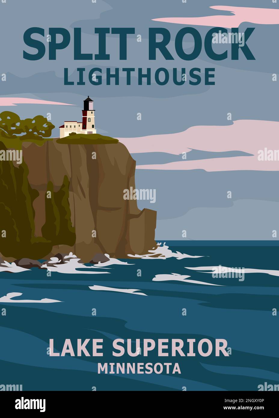 Split rock lighthouse Stock Vector Images - Alamy