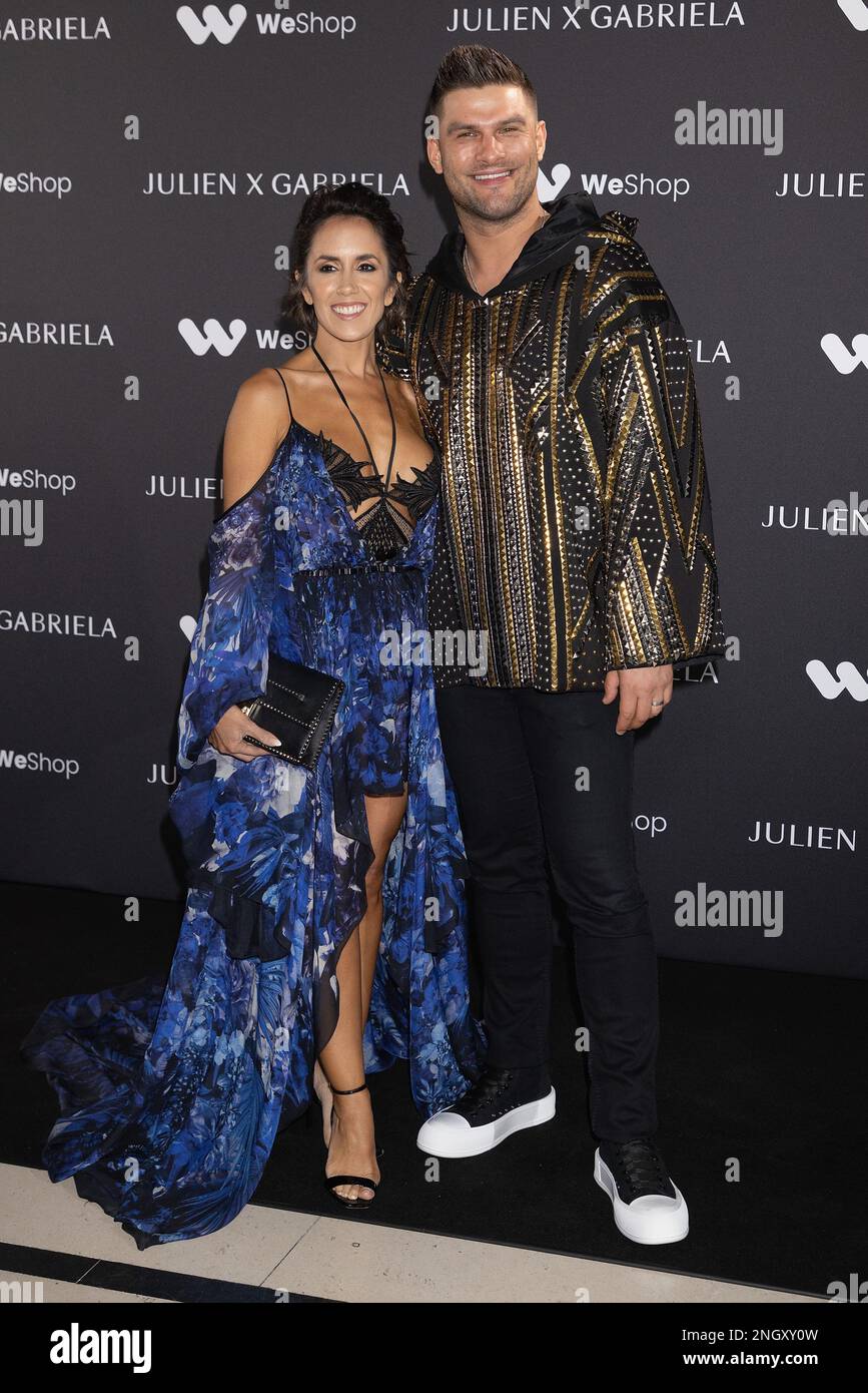 Janette Manrara and Aljaz Skorjanec attending the Julien MacDonald show ...