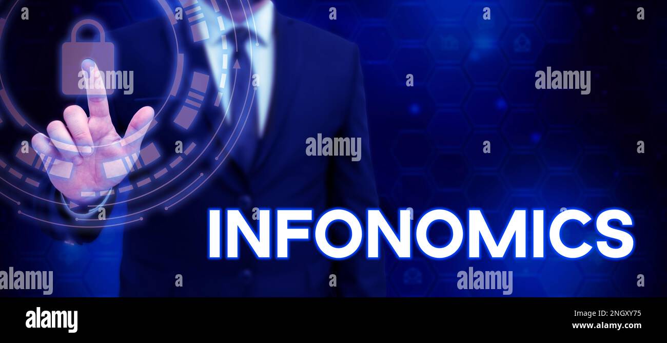 Text caption presenting Infonomics. Word for visual image used to ...