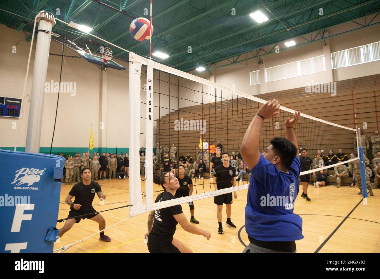 U.S. Army Soldiers assigned to the 3rd Infantry Division, face off in a ...