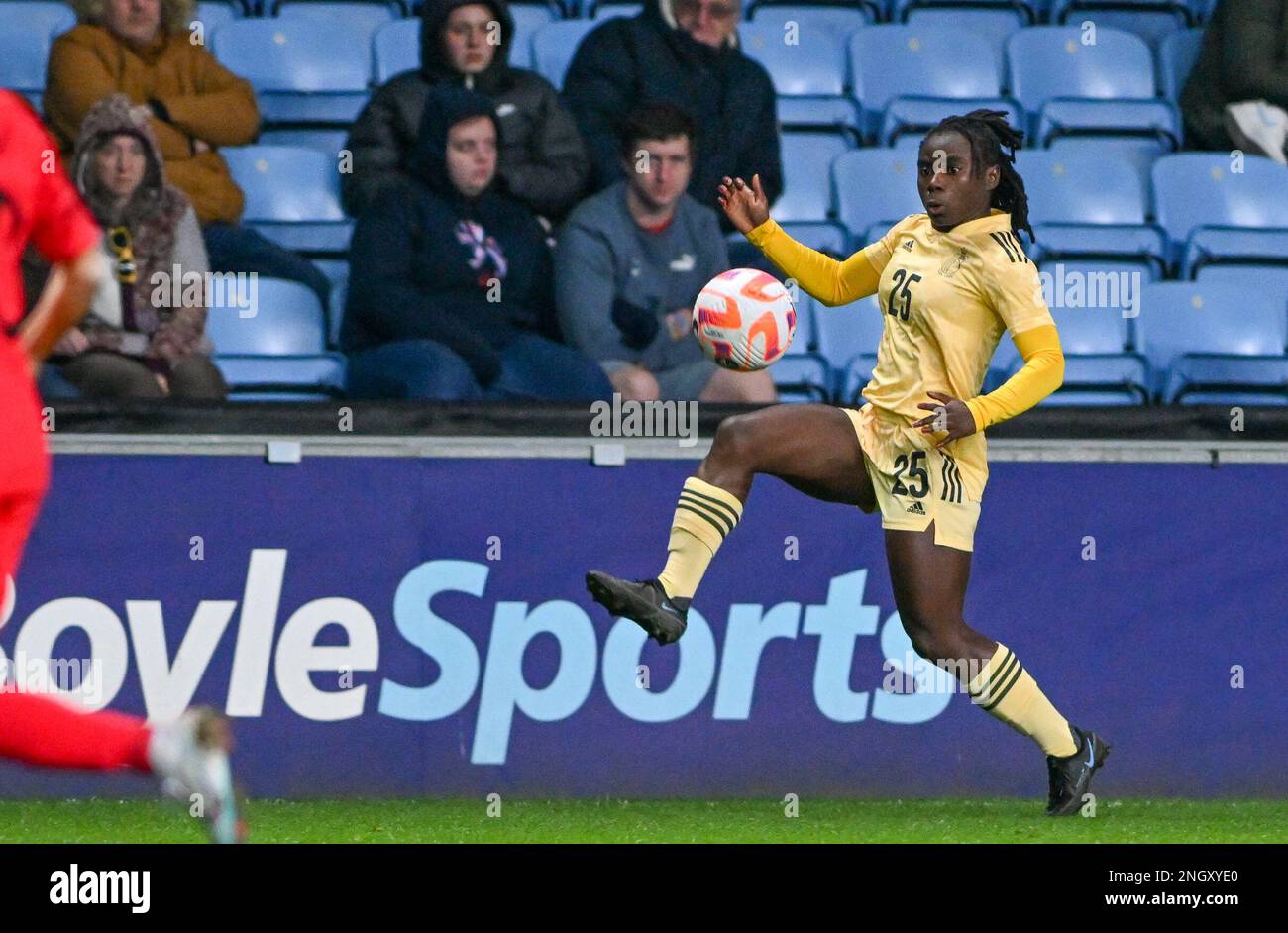 Coventry, UK. 19th Feb, 2023. Welma Fon (25) of Belgium pictured during ...