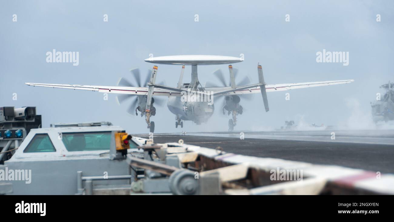 221201-N-BR419-1081 PHILIPPPINE SEA (Dec. 1, 2022) An E-2D Hawkeye ...