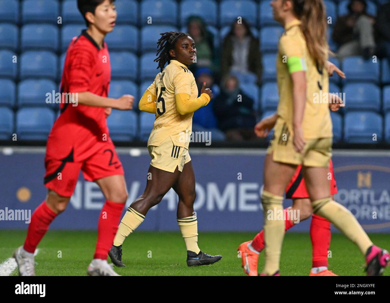 Coventry, UK. 19th Feb, 2023. Welma Fon (25) of Belgium pictured during ...