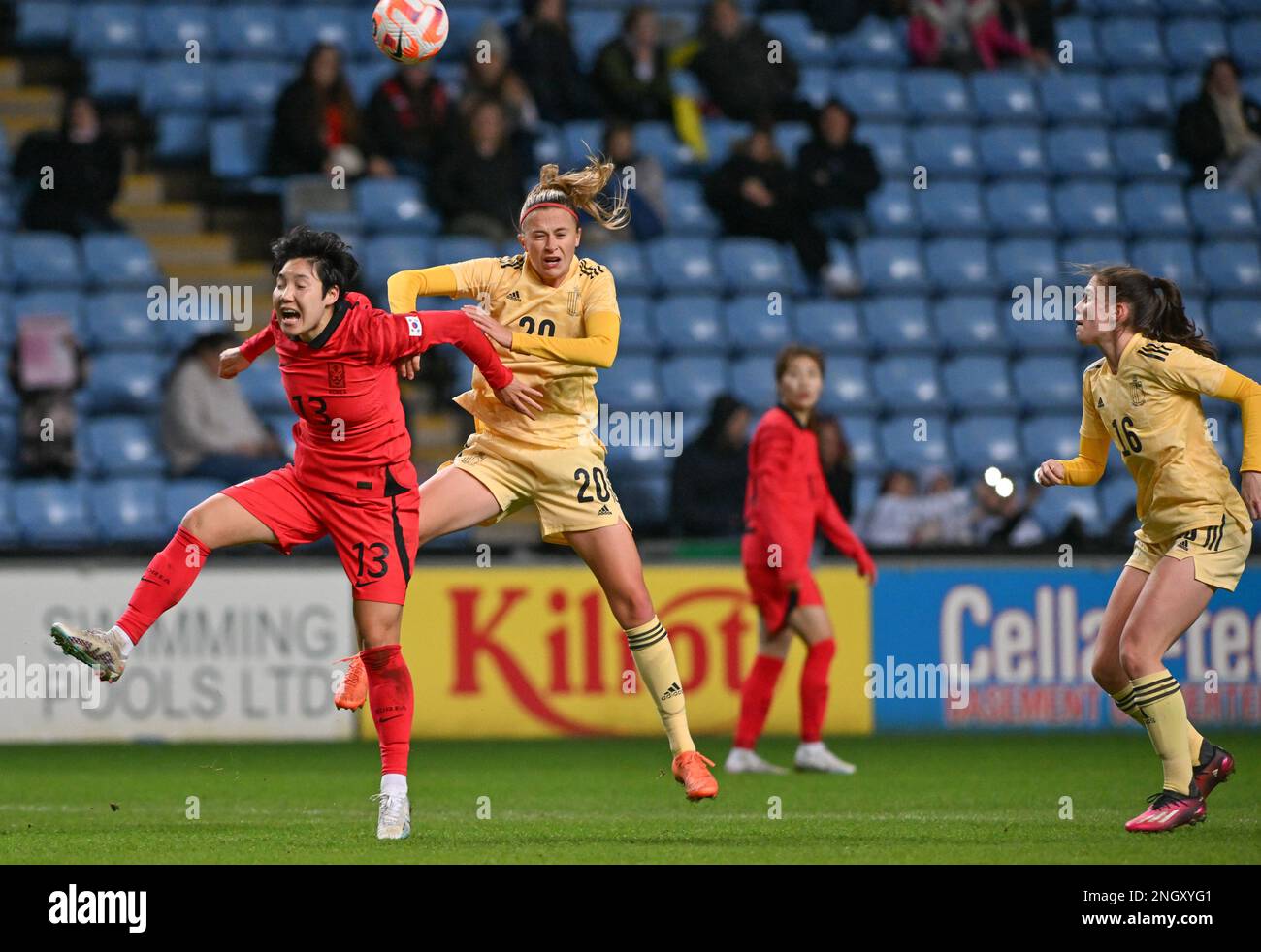 Coventry, UK. 19th Feb, 2023. Geummin Lee (13) of Korea Republic and ...
