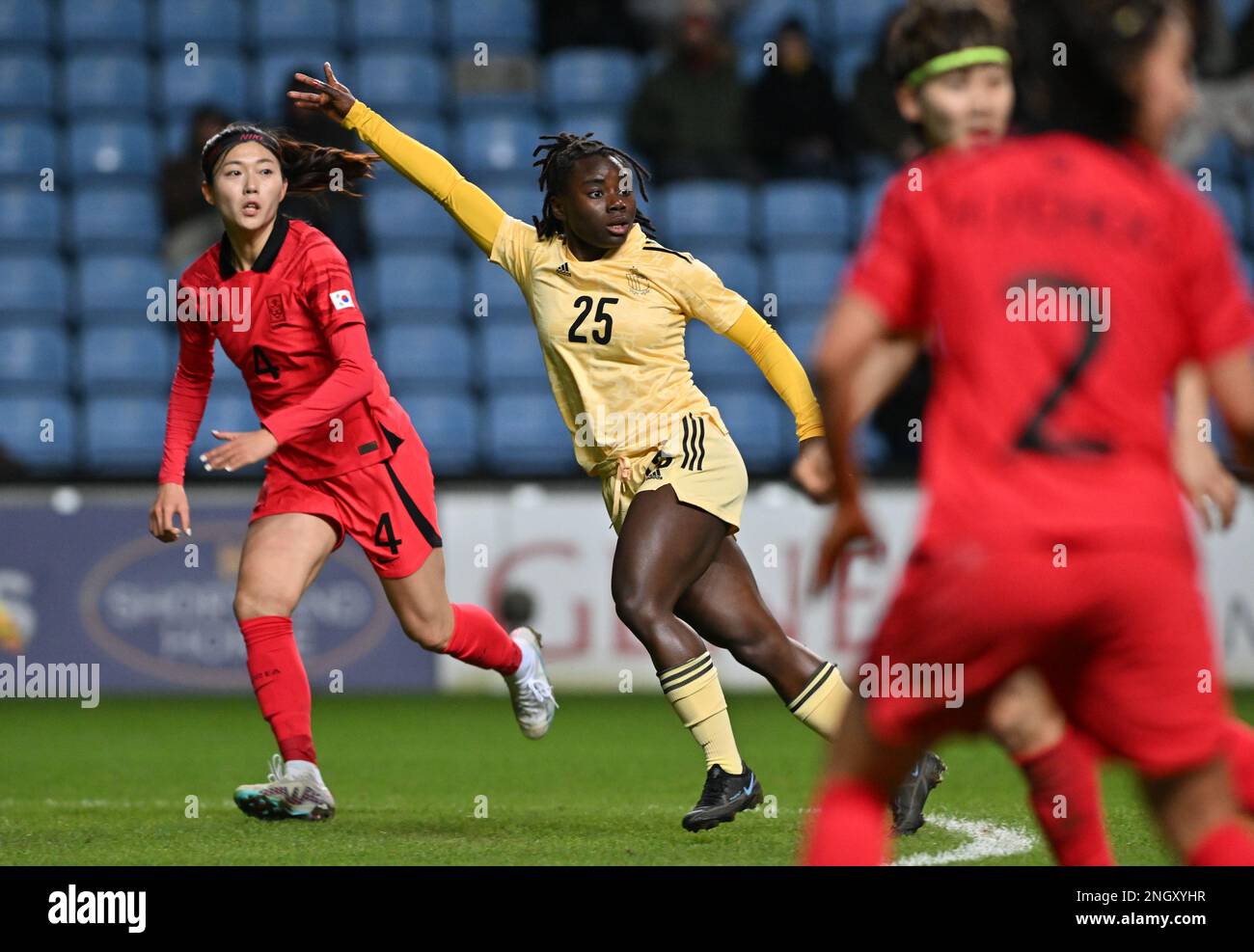 Coventry, UK. 19th Feb, 2023. Welma Fon (25) of Belgium pictured during ...