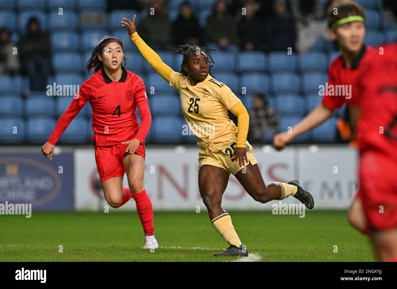 Coventry, UK. 19th Feb, 2023. Welma Fon (25) of Belgium pictured during ...