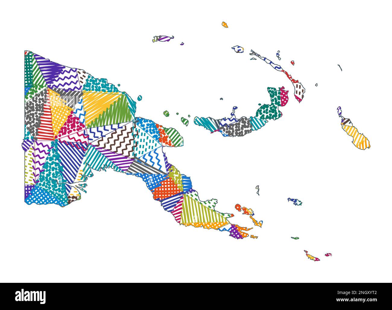 Papua new guinea polygonal map hi-res stock photography and images - Alamy