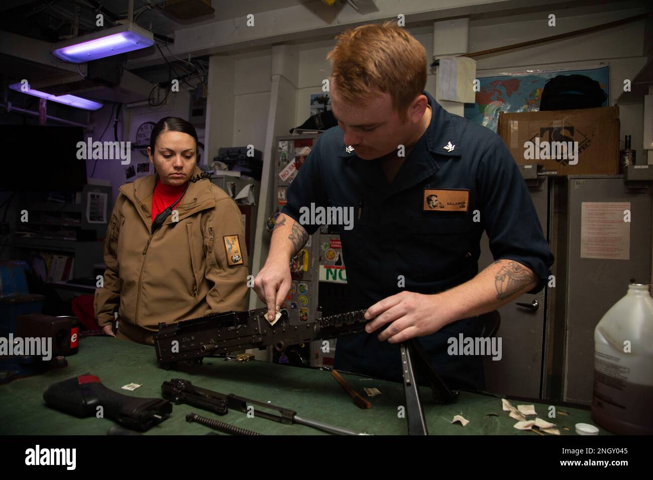PACIFIC OCEAN (Nov. 30, 2022) Gunner's Mate 3rd Class Hugh Gallagher ...