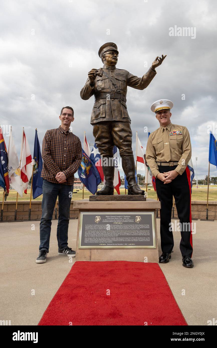 U.S. Marine Corps Brig. Gen. Jason Woodworth, right, the commanding ...