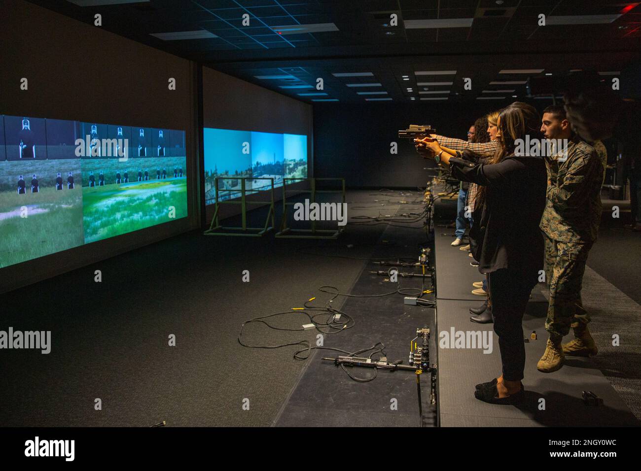 Indoor simulated marksmanship trainer hi-res stock photography and ...