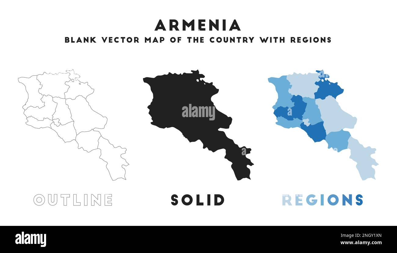 Armenia map. Borders of Armenia for your infographic. Vector country ...