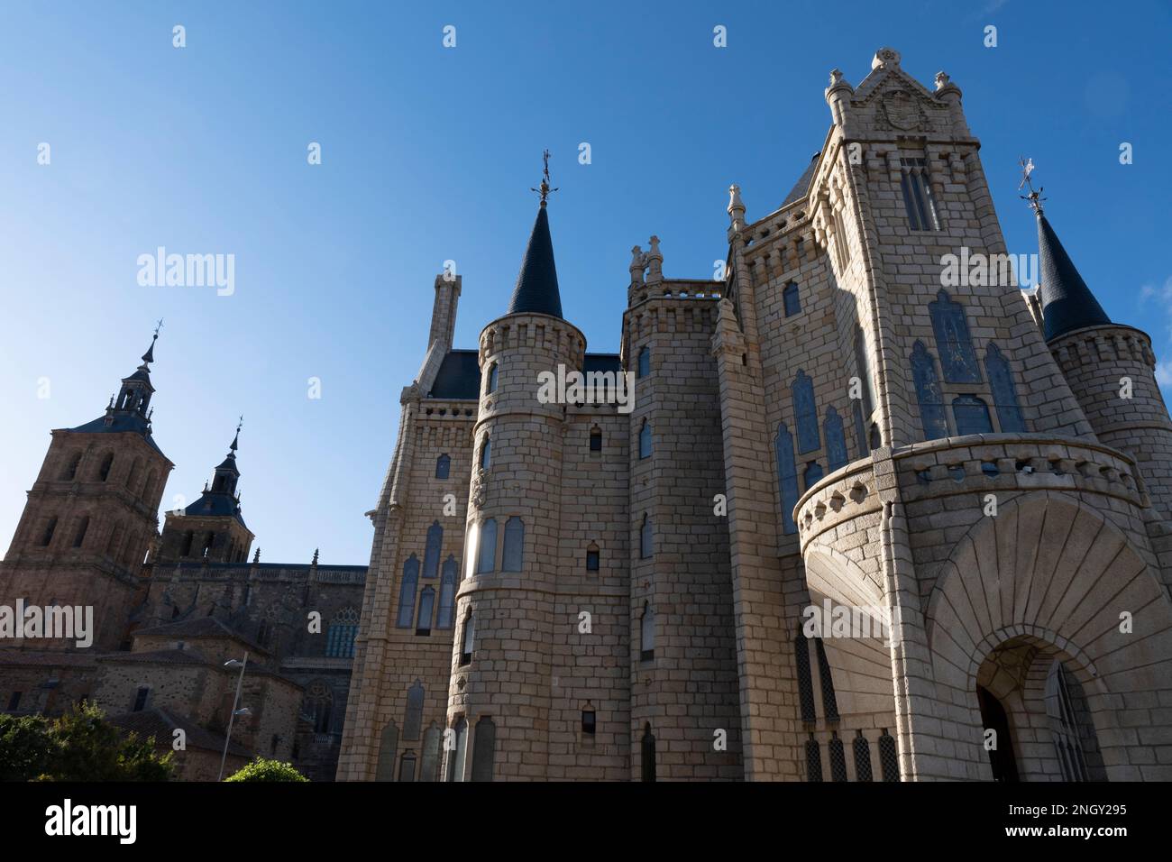 Episcopal Palace with the Catedral de Santa María in the distance in ...