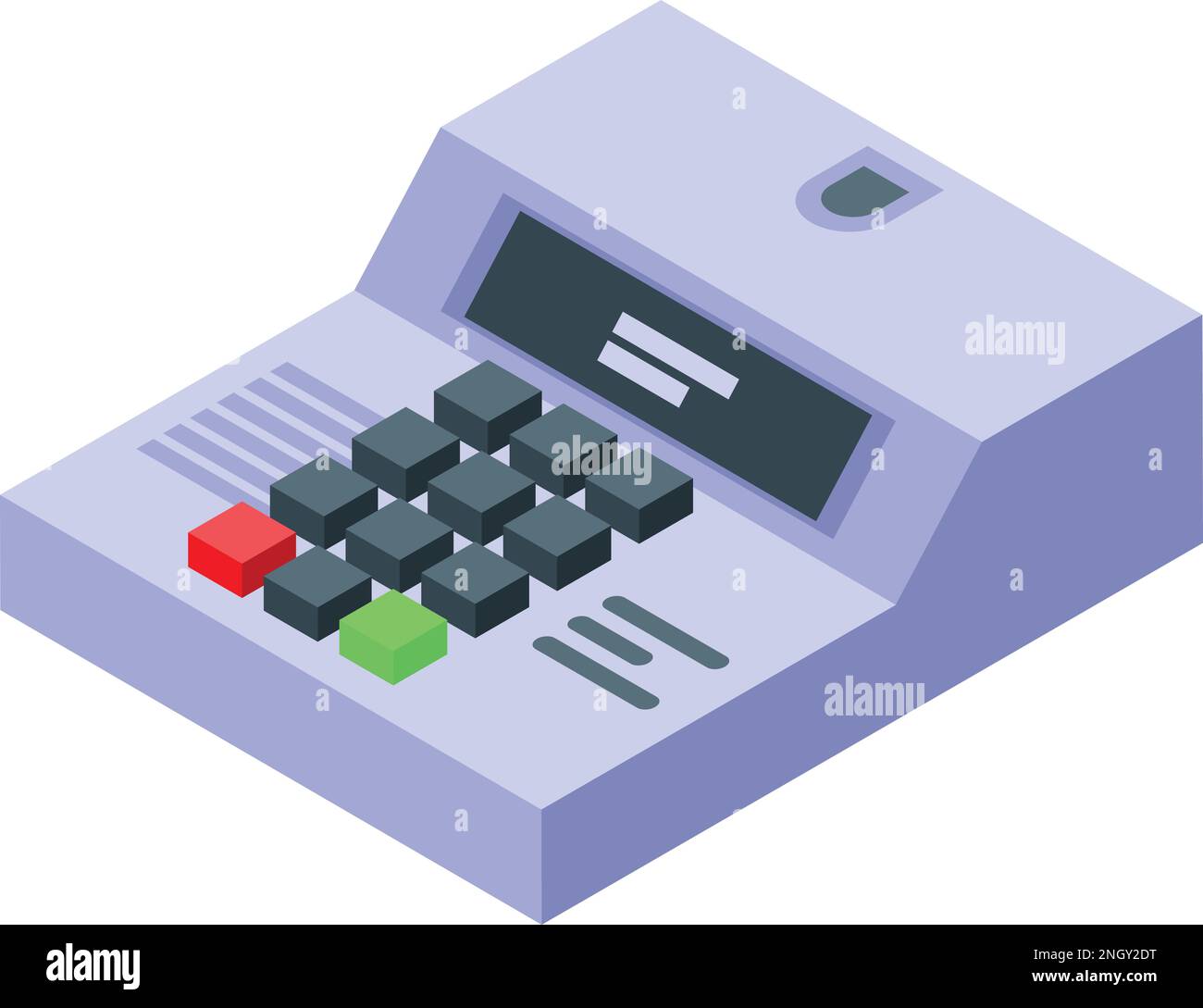 Button device icon isometric vector. Electronic vote. Digital box Stock ...
