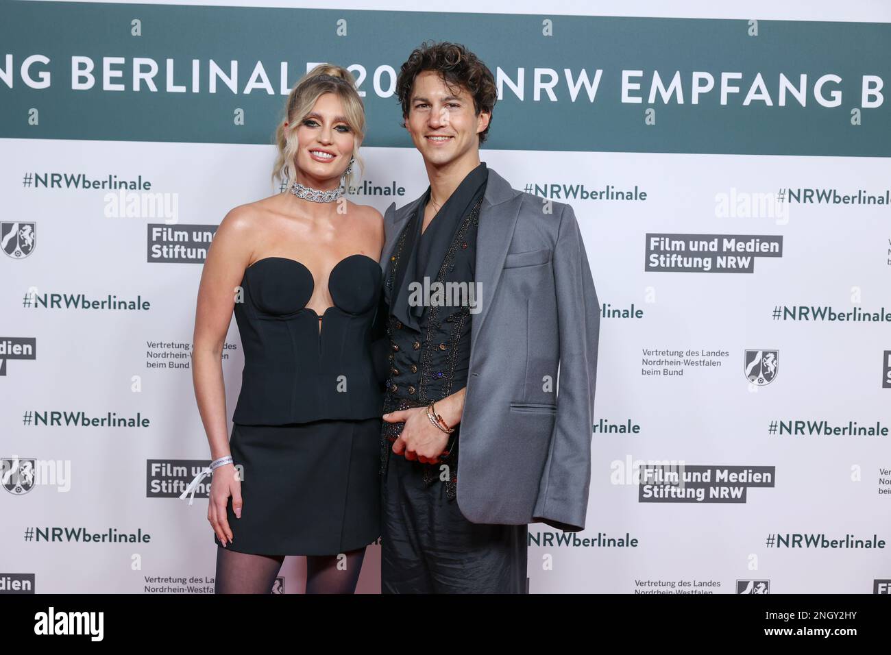 Berlin, Germany. 19th Feb, 2023. Actors Luna Schweiger and Tim Oliver ...