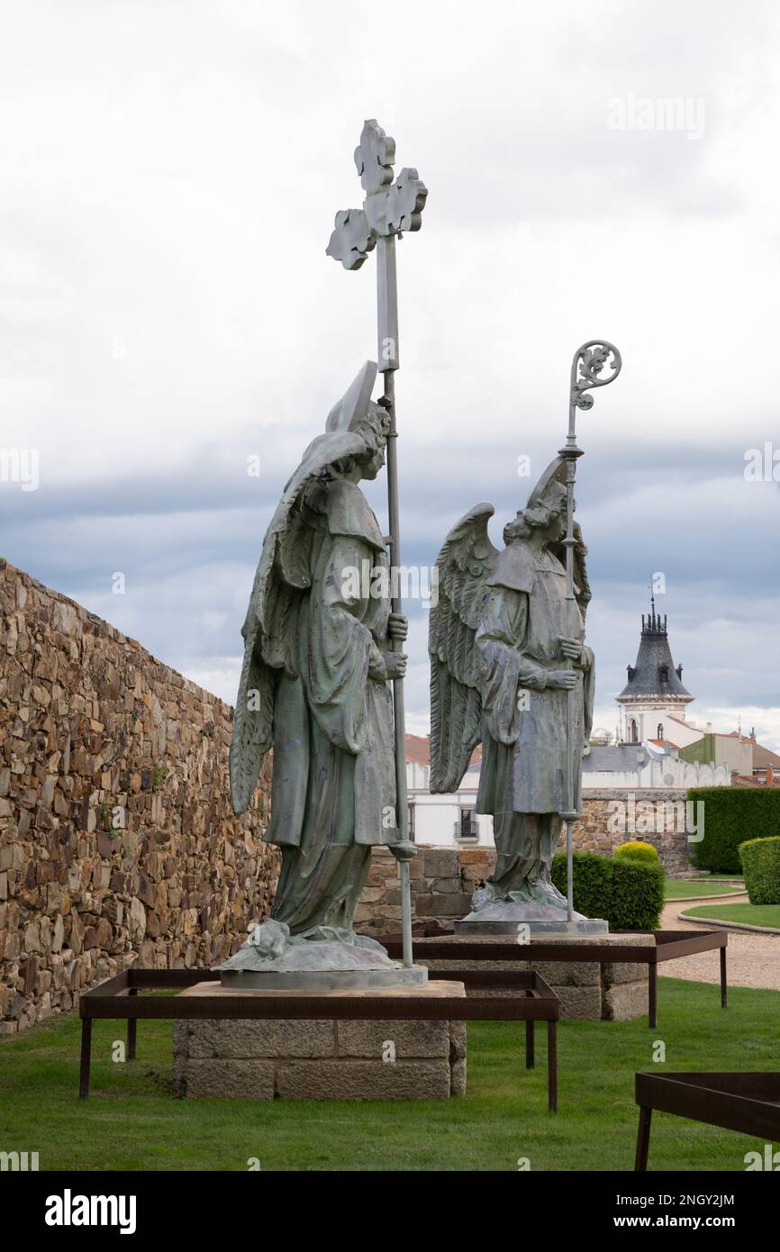 Main facade of the Episcopal Palace in Astorga, Leon, Spain. The ...