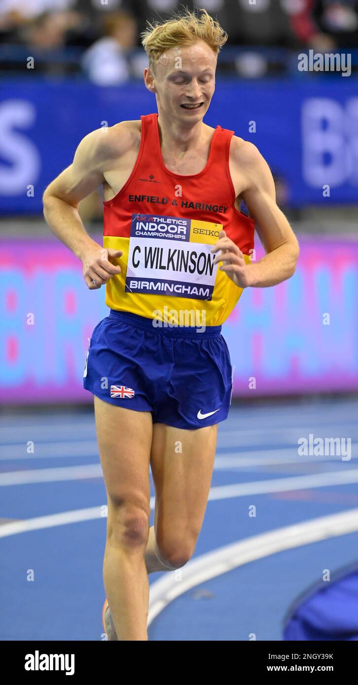 BIRMINGHAM, ENGLAND - FEBRUARY 19: Callum Wilkinsonin Wins the 3000 m ...