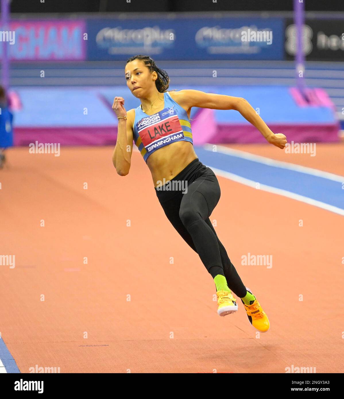 BIRMINGHAM, ENGLAND - FEBRUARY 19:Morgan LAKE during day 2 of the UK ...