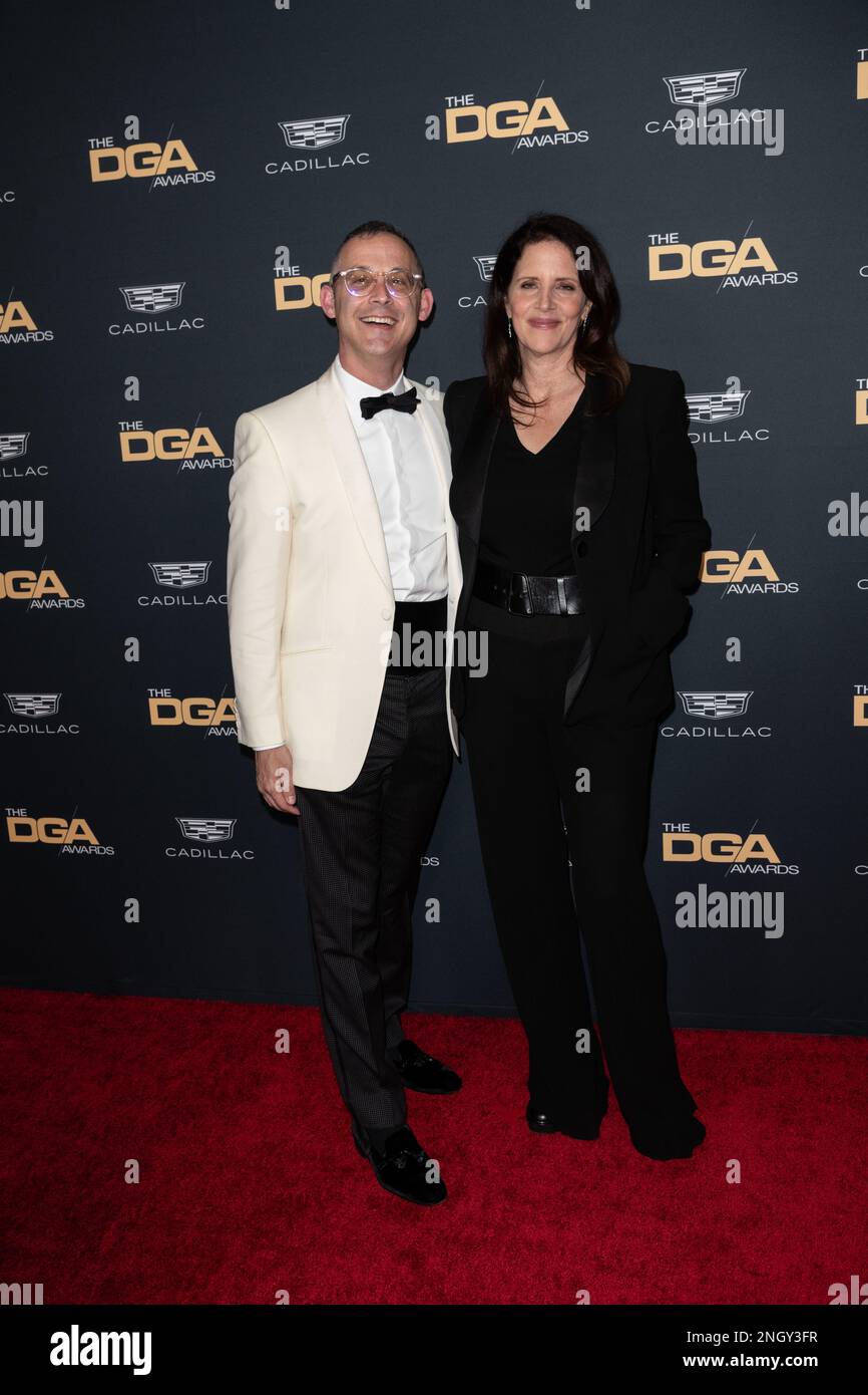 February 18, 2023, Los Angeles, California, USA: LAURA POITRAS (R ...