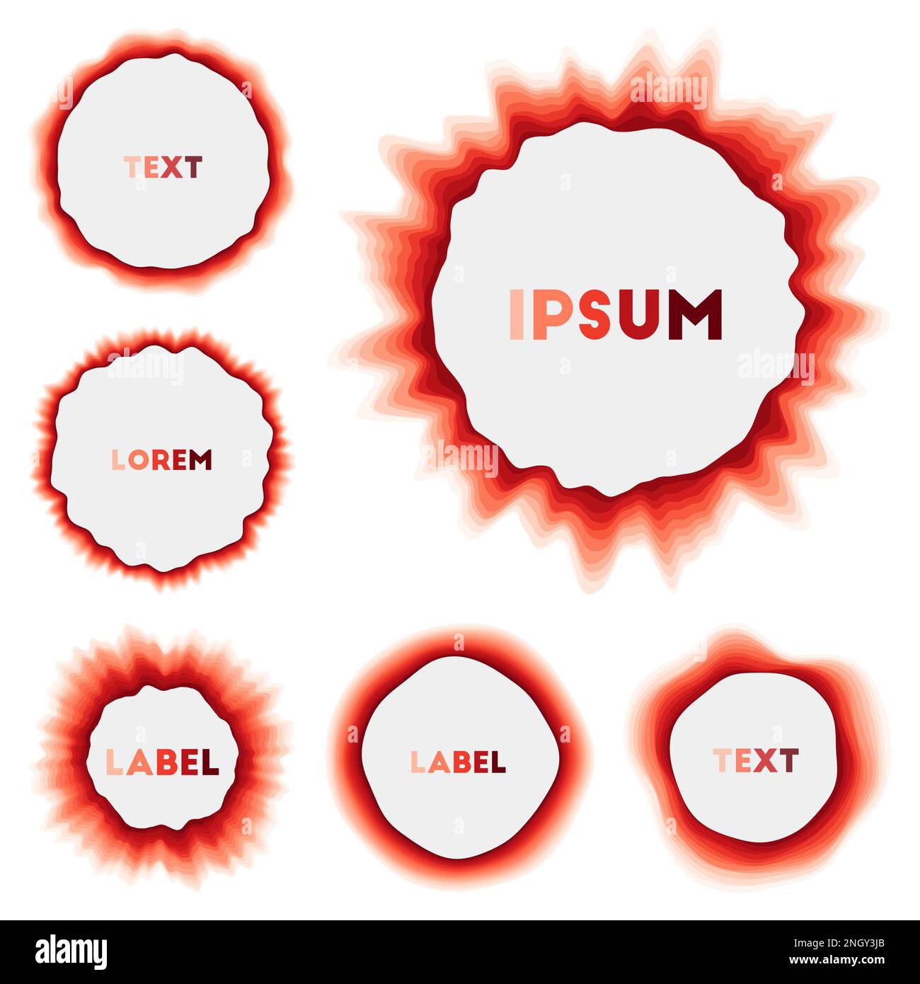 Colorful round abstract shapes. Artistic circular backgrounds. Stylish ...