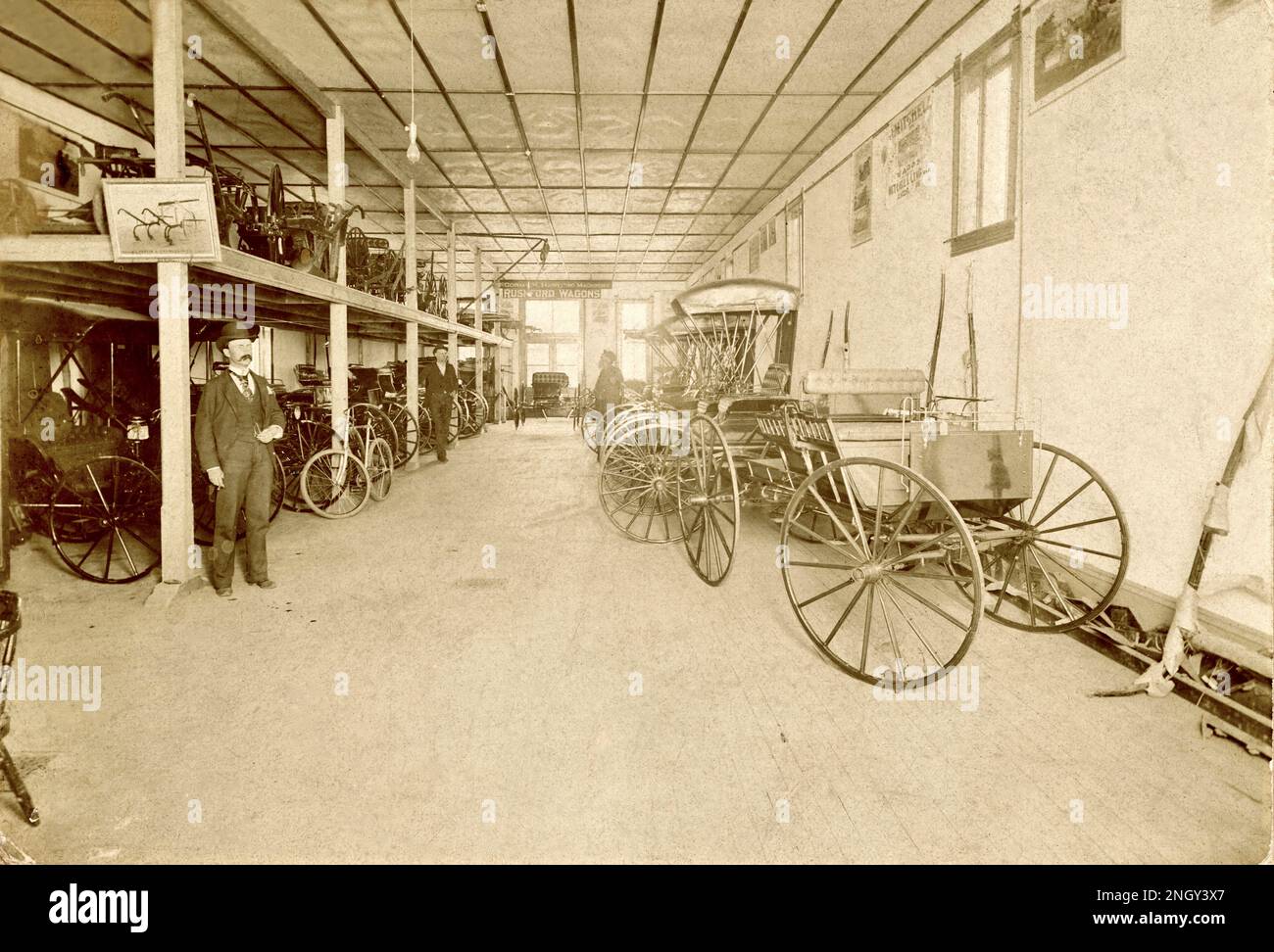 Horse and Carriage Store, early 1900s, Carriage Showroom, Wagons and ...