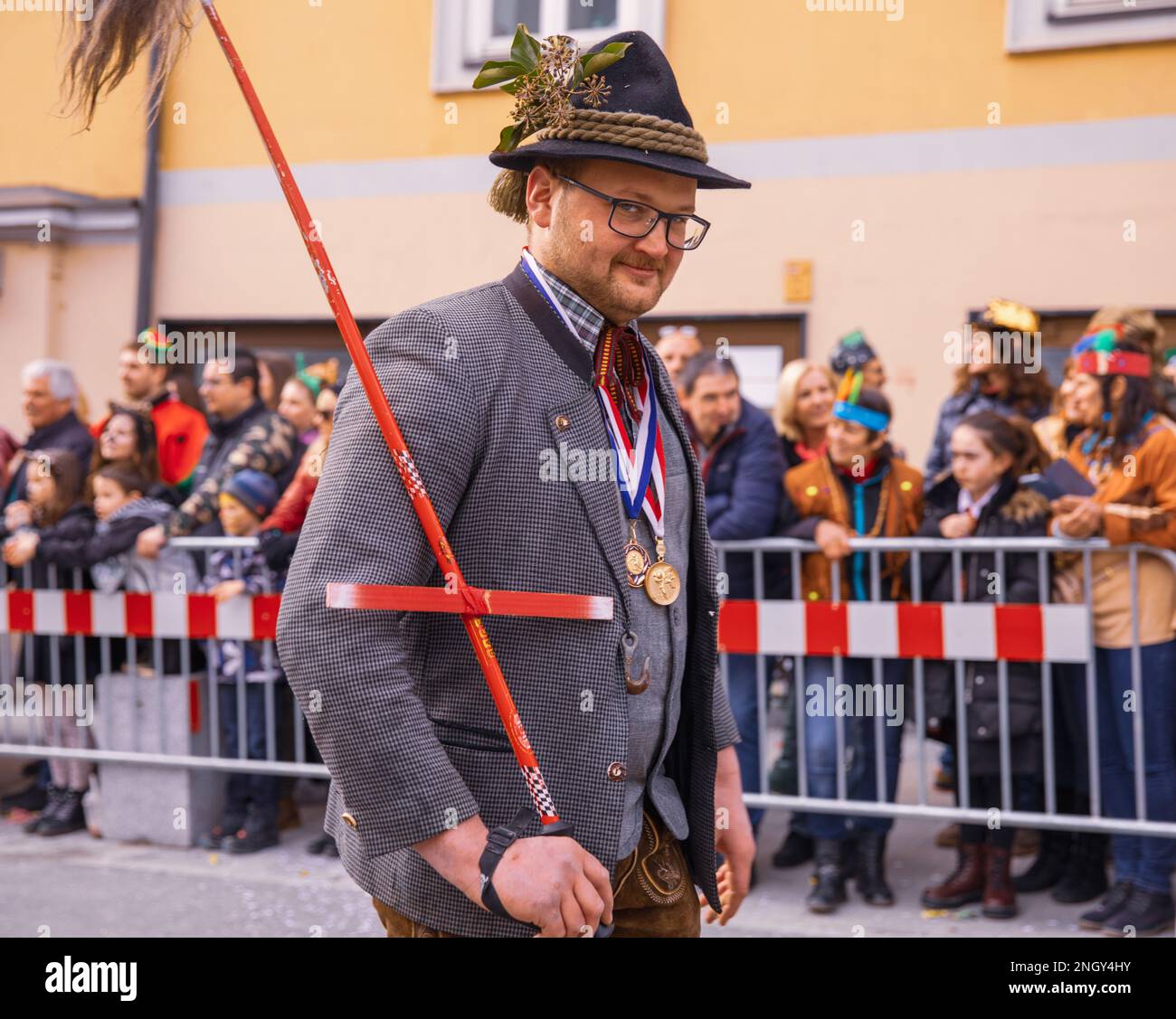 Villach, Austria - February 19, 2023: Carnival in Villach, Fasching ...