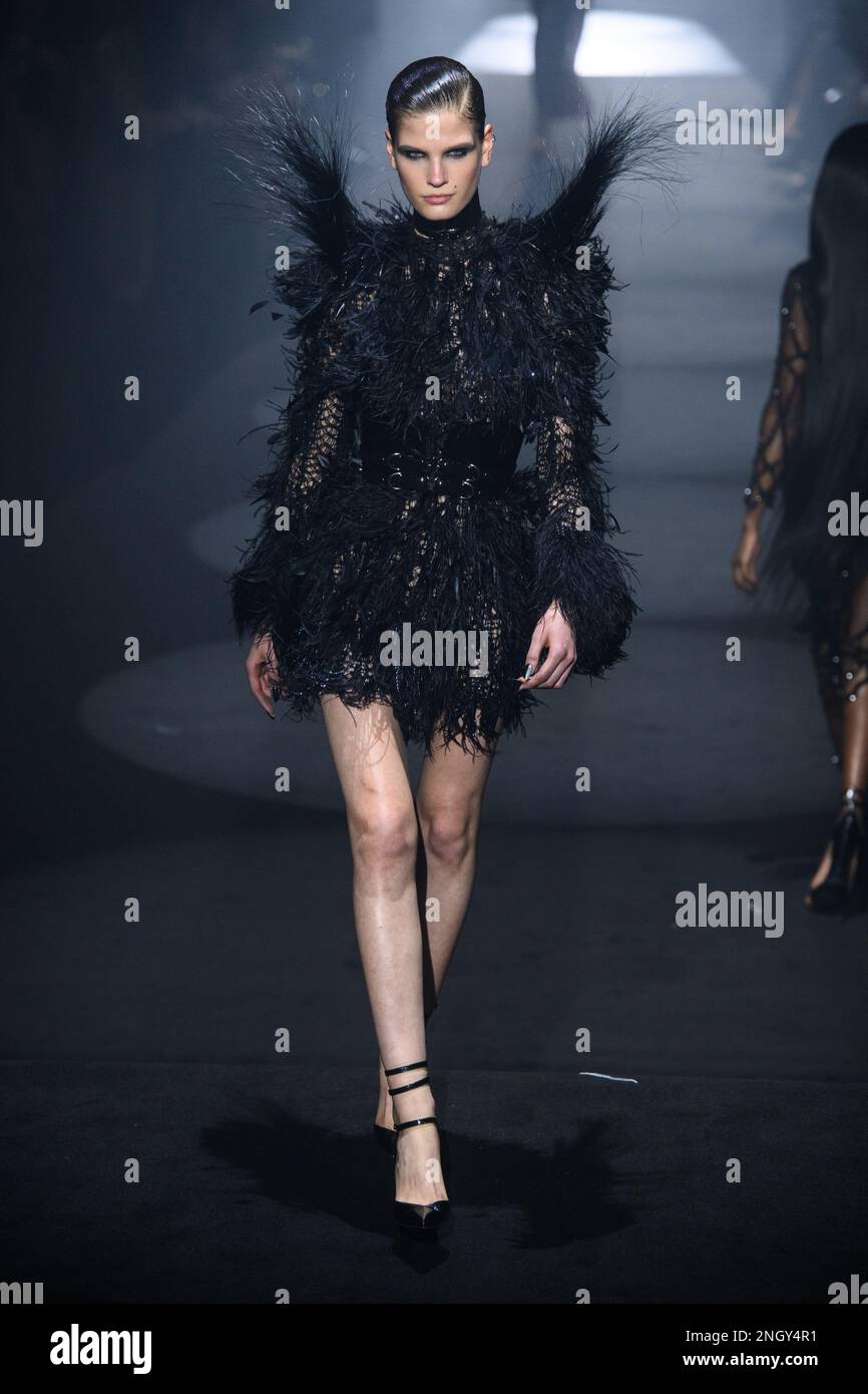 London, UK. 19 February 2023. Models on the catwalk during the Julien ...