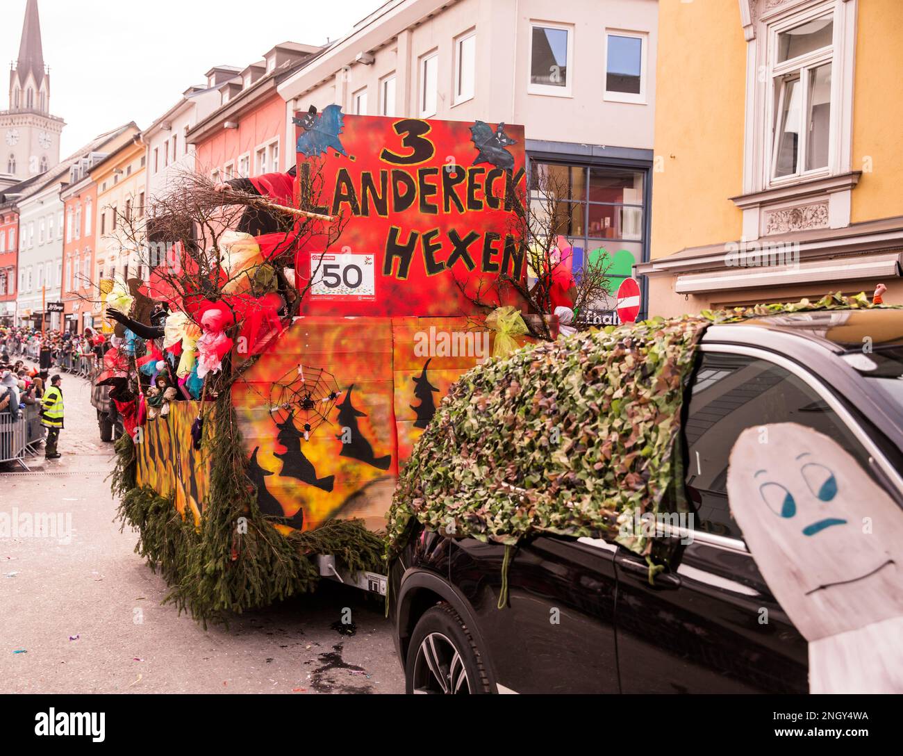 Villach, Austria - February 19, 2023: Carnival in Villach, Fasching ...