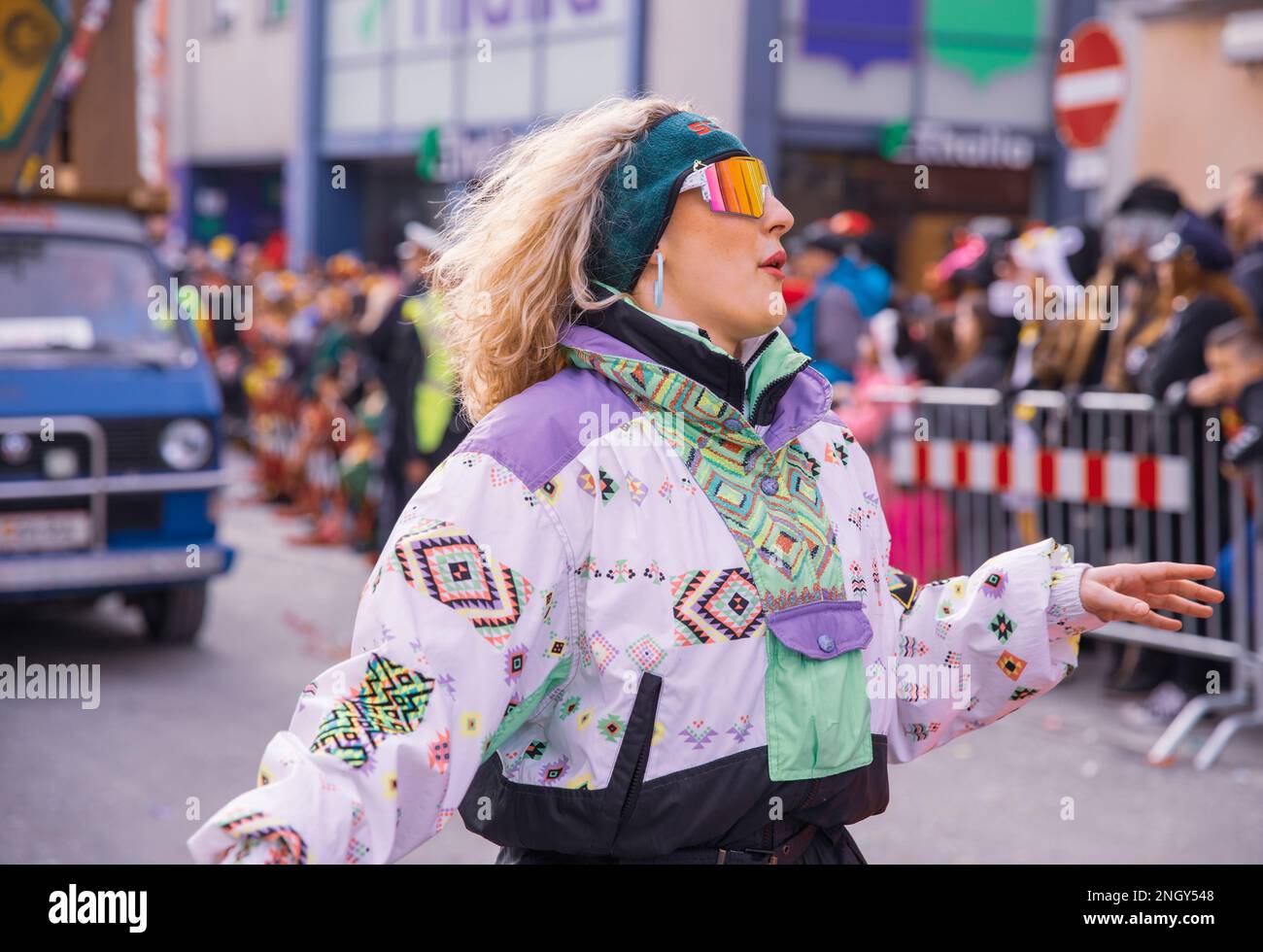 Villach, Austria - February 19, 2023: Carnival in Villach, Fasching ...