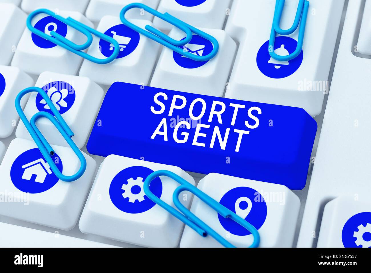 Handwriting text Sports Agent. Word Written on person manages ...